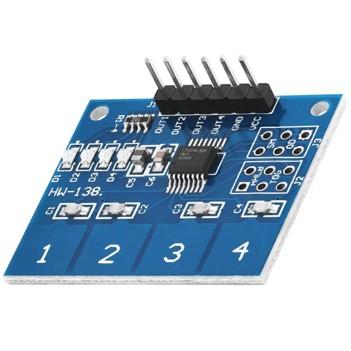 TTP224 4 Channel Capacitive Touch Sensor Module - TEKTOWN