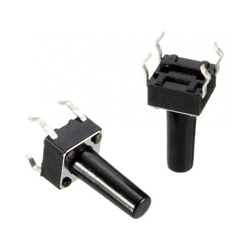 6x6x15mm Tactile 4 Pin Push Button Switch - 5 Pieces Pack - TEKTOWN