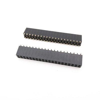2x20 Pin 2.54mm Female Double Row SMT Header Berg Strip - TEKTOWN