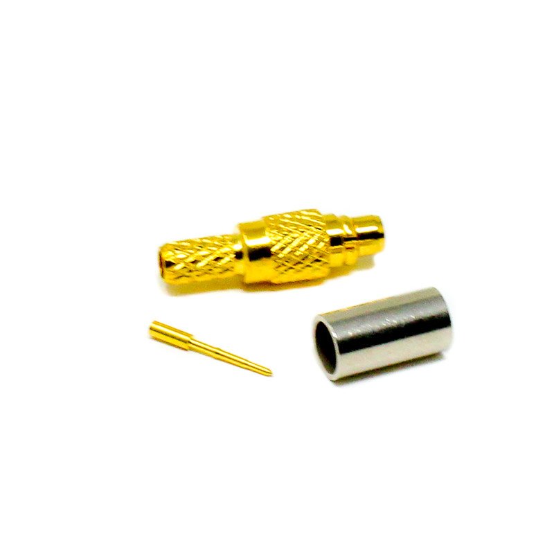 MCX RF Connector Male Straight Gold Plated Crimp type for Cable - TEKTOWN