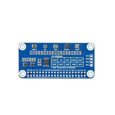 Waveshare Environment Sensor HAT for Raspberry Pi, I2C Bus - TEKTOWN
