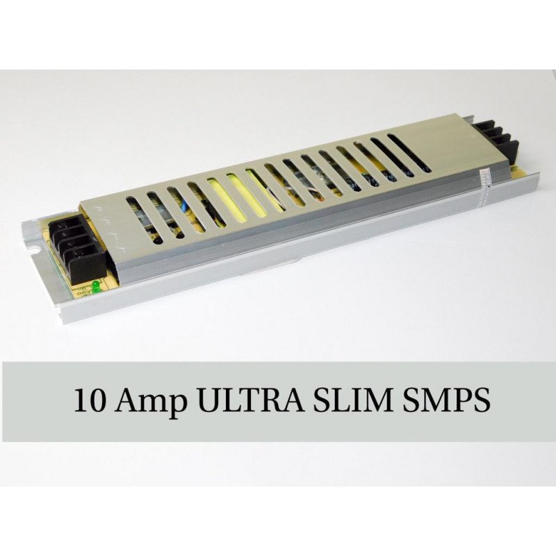 12V 10A Ultra Slim SMPS - 120W - DC Metal Power Supply - TEKTOWN