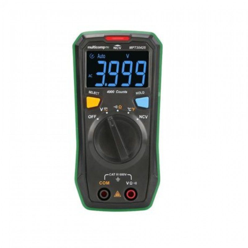 MULTICOMP PRO MP730425 AC/DC Voltage Resistance Temperature Handheld ...