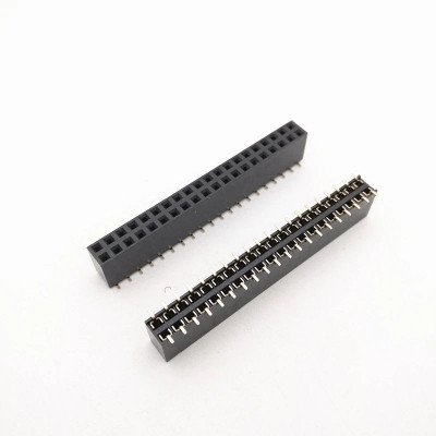 2x20 Pin 2.54mm Female Double Row SMT Header Berg Strip - TEKTOWN
