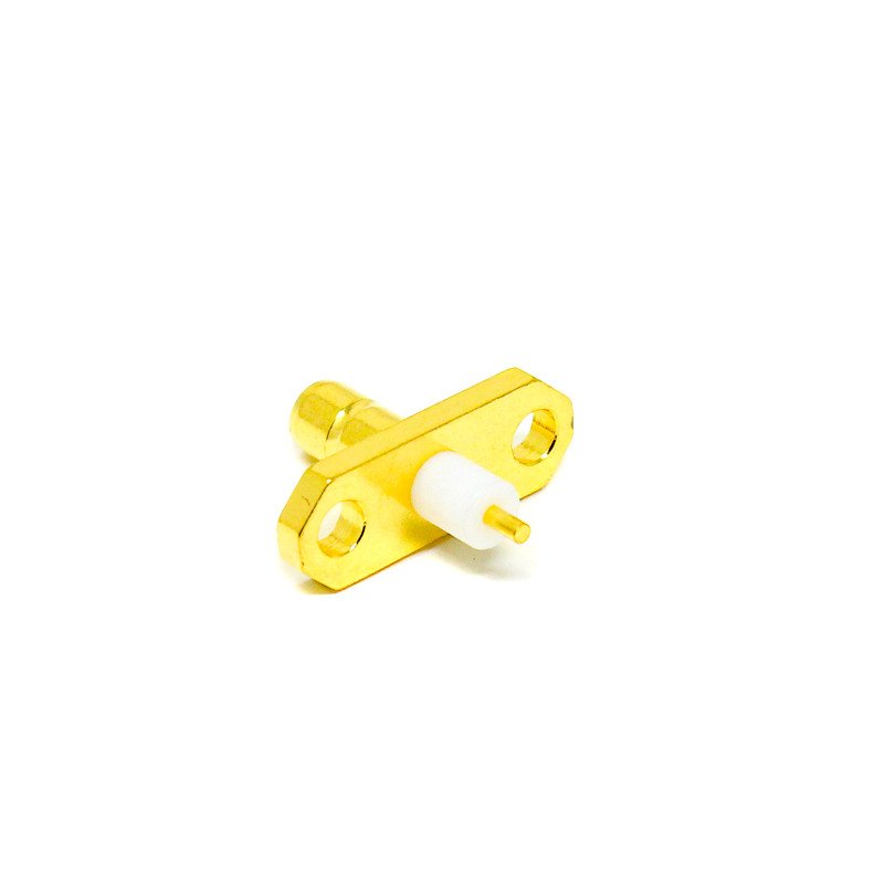 SMB Connector Straight Flange Female 2 Hole for Panel Mount - TEKTOWN