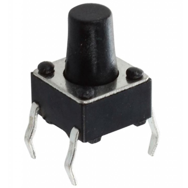6x6x7mm Tactile 4 Pin Push Button Switch - 5 Pieces Pack - TEKTOWN